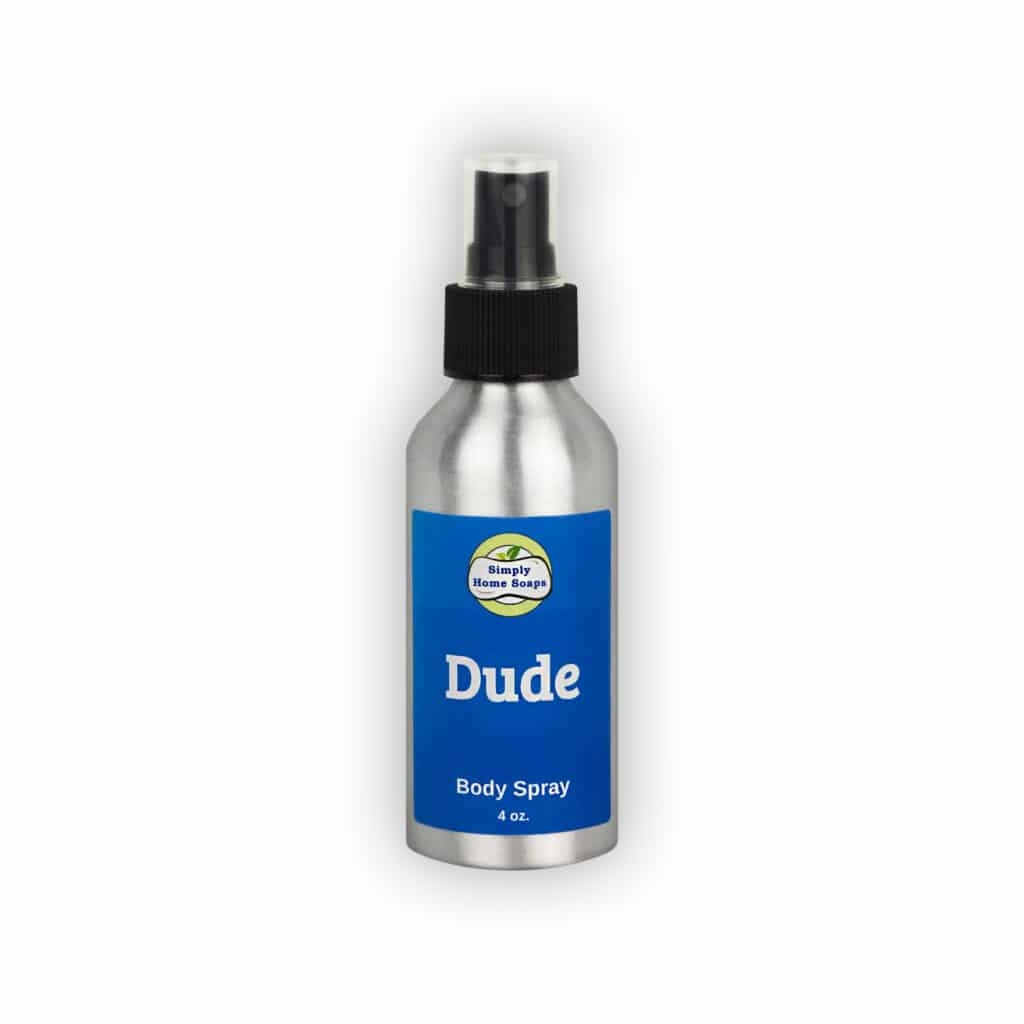 Dude Body Spray - Metal Container - Simply Home Soaps